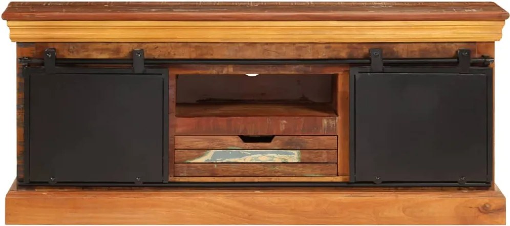 TV stolek 110 x 30 x 45 cm masivní recyklované dřevo 247328