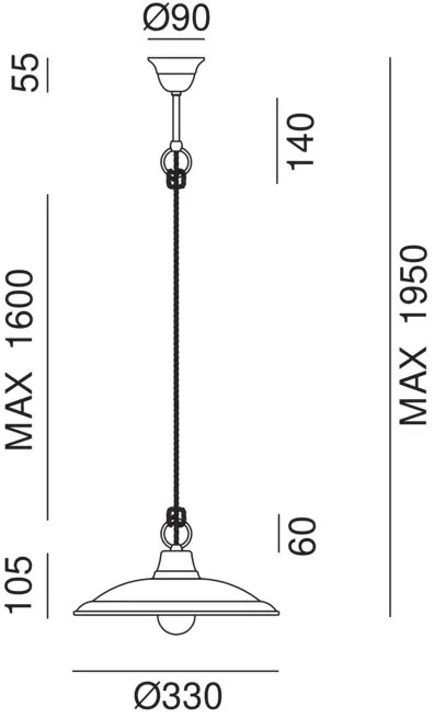 Il Fanale Klasické závěsné svítidlo BARCHESSA