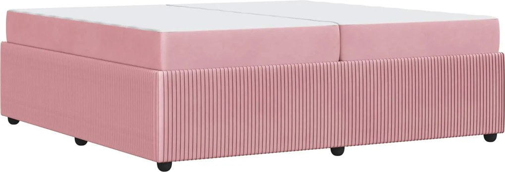 Rám postele Růžová 200 x 200 cm textil 3398443