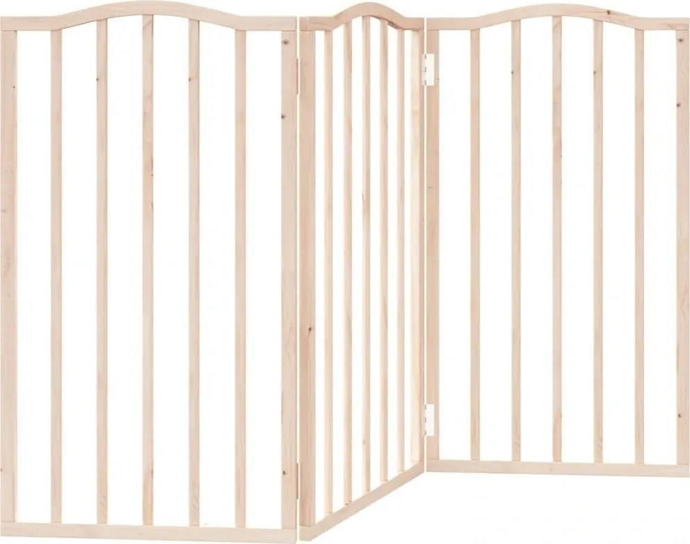 vidaXL Zábrana pro psy skládací 3 panely 150 cm topolové dřevo [352230] Barva: Bílá