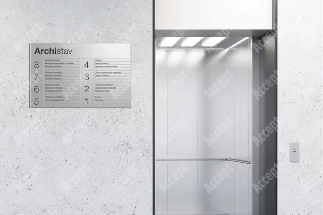ACCEPT Hlavní orientační tabule ACS 013 (1018 x 656 mm) - stříbrná tabule
