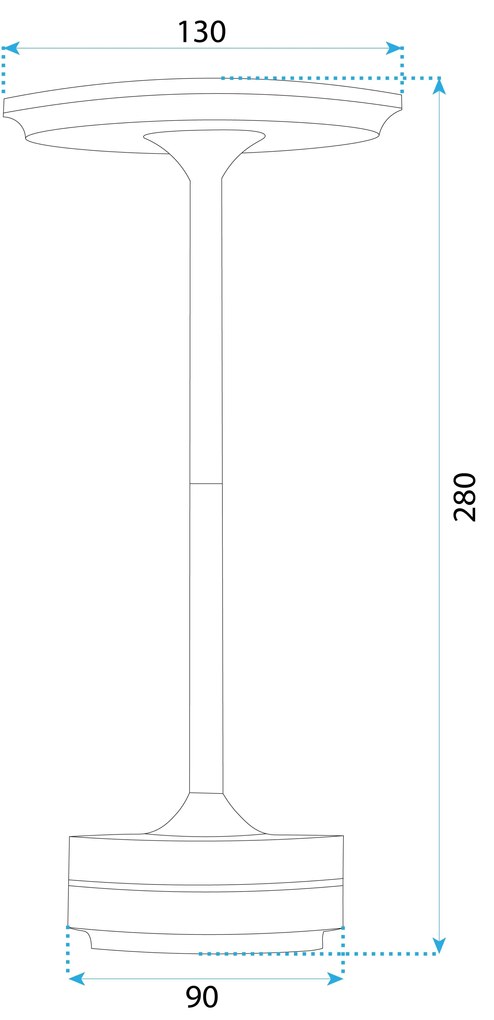 Toolight Toolight, bezdrátová USB dotyková noční lampa APP1371-T, černá matná, OSW-08635
