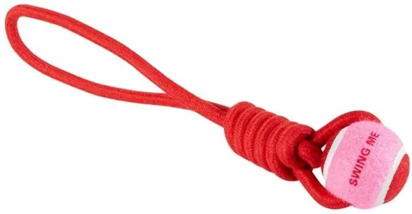 Hračka provaz přetahovadlo Throw Me 45cm růžové Coockoo