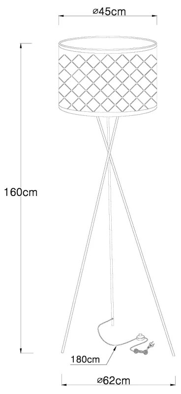 GLOBO CLARKE 15229S1 Stojací lampa