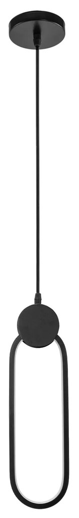 Toolight - LED závěsné stropní kruhové svítidlo APP851-CP, černá, OSW-07020