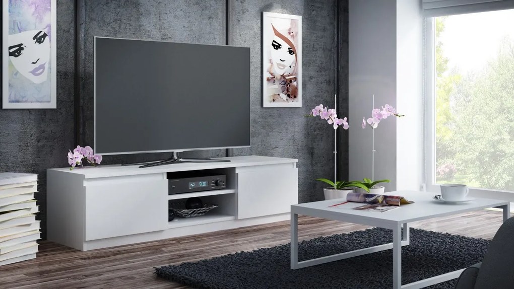 TV stolek KARO RTV LCD 140 bílý