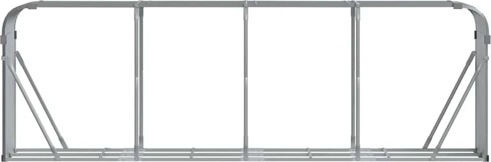 vidaXL Držák na polena 300 x 45 x 100 cm pozinkovaná ocel [364566] Barva: Stříbrná