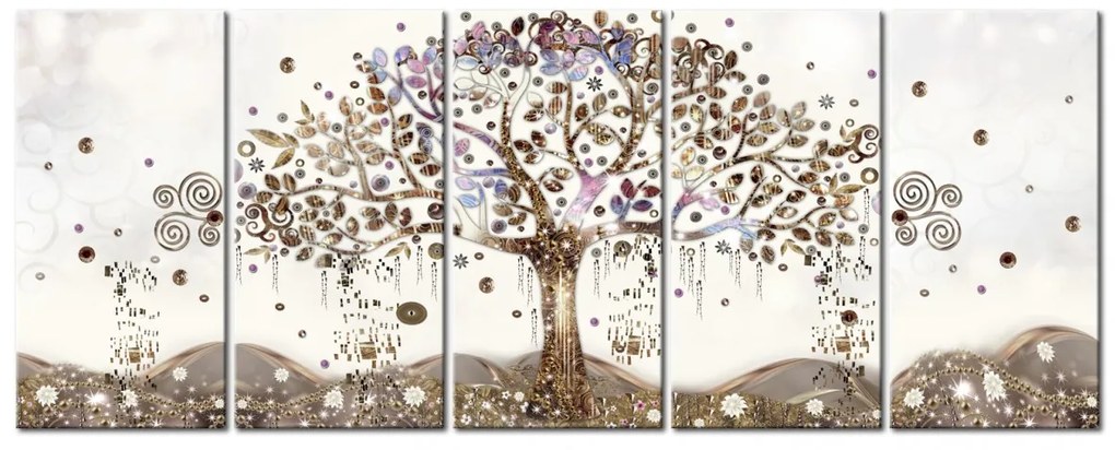 Pětidílné obrazy - strom života (150x60 cm) - Murando DeLuxe