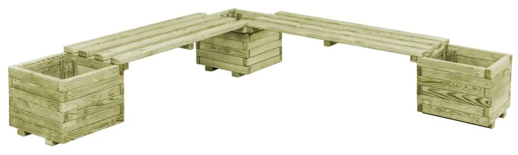 44948 vidaXL Zahradní lavice s truhlíkem impregnované borové dřevo