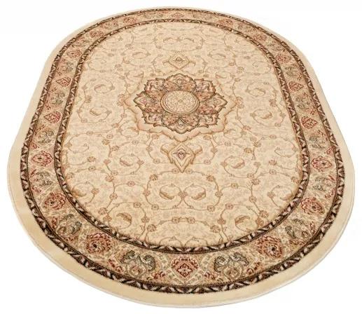 Oválný koberec YESEMEK 5071A krémový Rozměr: 140x190 cm