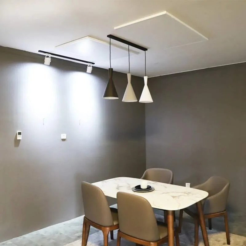 ByeCold | Stropní infrapanel | Ultratenký | 450W | 63x63 cm | Bez termostatu | Výhřevnost 8m² | HH0606
