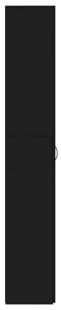 Kancelářská skříň černá 60 x 32 x 190 cm dřevotříska - Default Title