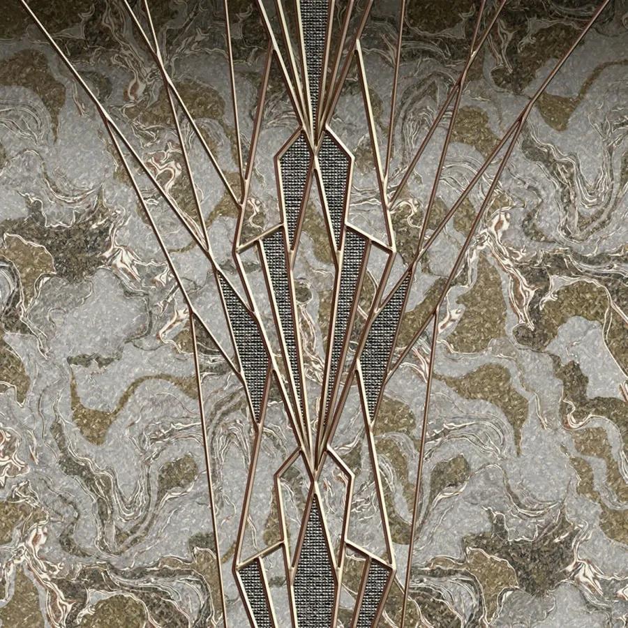 Obrazová vliesová tapeta šedý mramor Z8082 Philipp Plein 300x300 cm