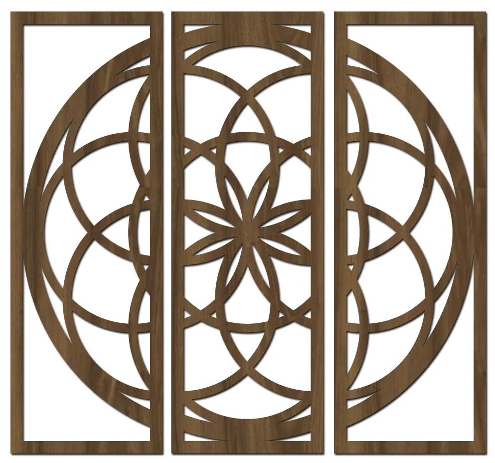dřevo života Dřevěná mandala - VZDUCH Barevný vzor: Ořech, Rozměry (cm): 95x89