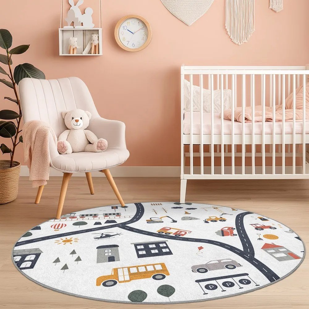 Pratelný dětský hrací koberec ø150 cm World Around Me – Mila Home