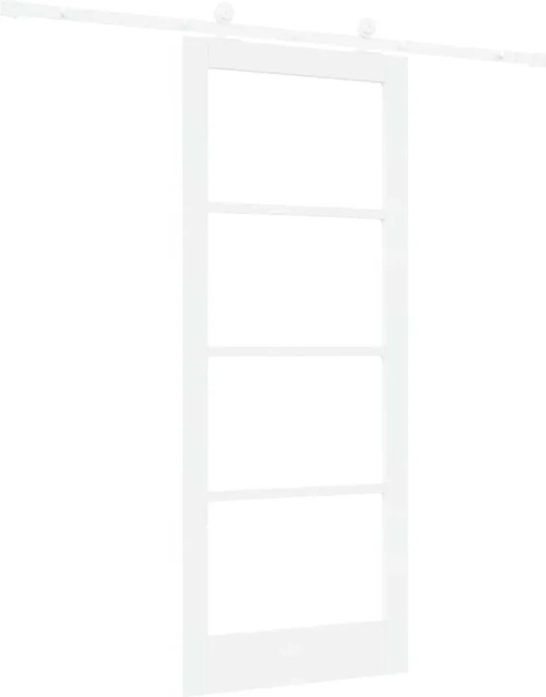 Posuvné dveře ORKDAL 83 x 202 cm Masivní borové dřevo a sklo 3332082