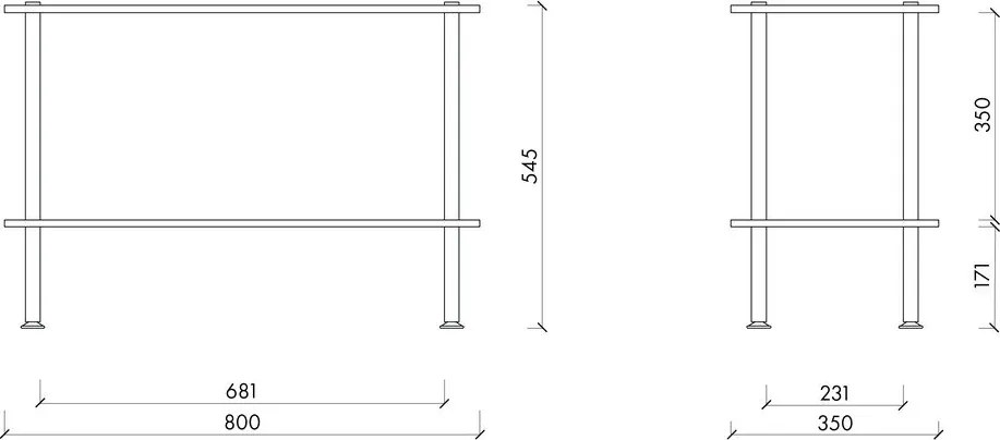 Modrý regál v dekoru dubu 80x54,5x35 cm Teidi – noo.ma