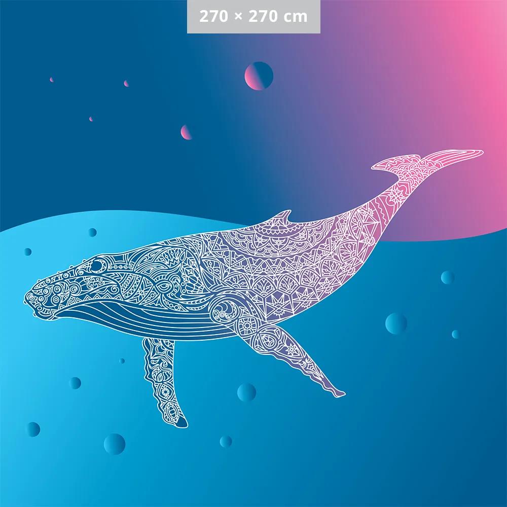 dětská obrazová tapeta velryba 01 Velikost: 270 × 270 cm