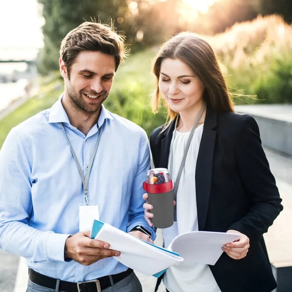 Westmark Dvoudílná dóza na svačinu, 700 ml, antracit, S