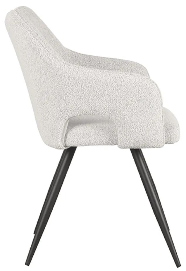 LABEL51 Jídelní židle Noud - bílá bouklé