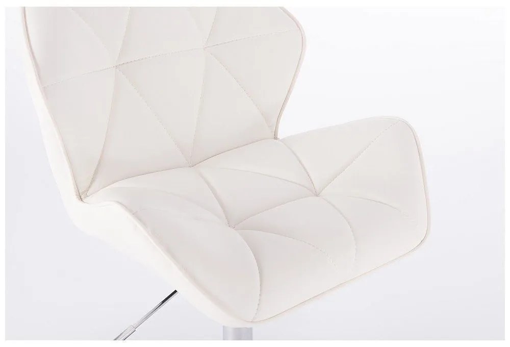 LuxuryForm DESIGN Otočná židle MILANO na zlatém talíři - bílá