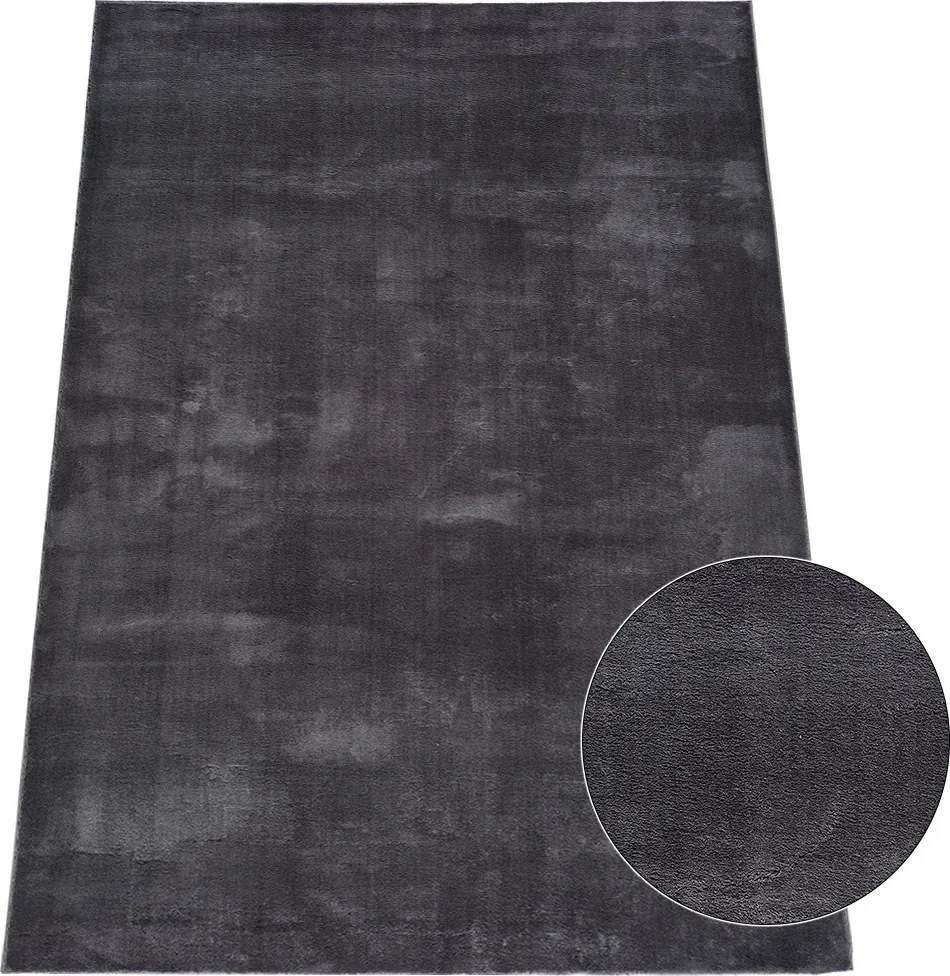 BE Koberec Rabbit 62 ANTHRACITE - vícebarevný obdélníkový Rozměr: 40x60 cm