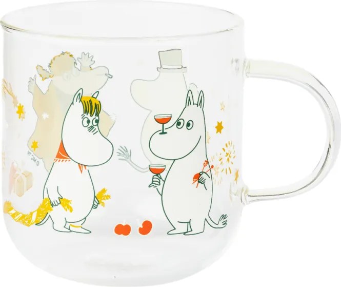 Sada skleněných hrnků Moomin Gift of Love 0,3l, 2 ks