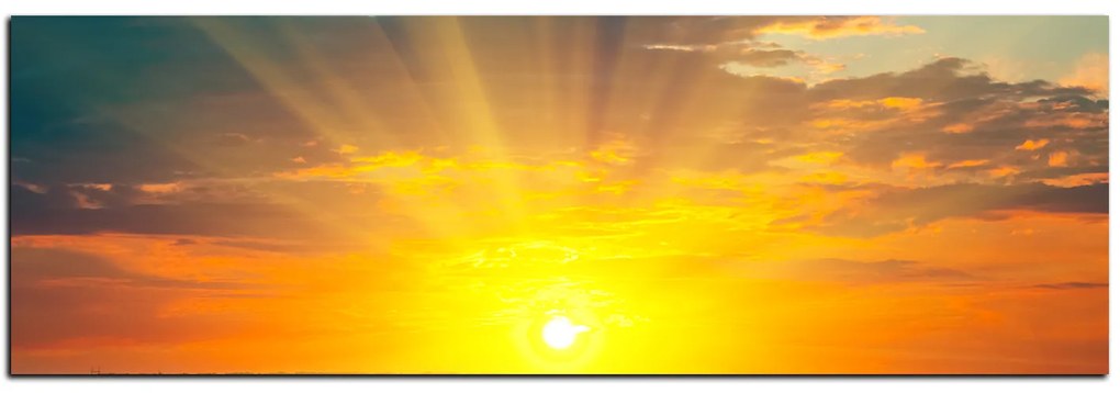 Obraz na plátně - Západ slunce - panoráma 5200A (120x45 cm)