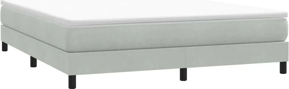 Postel Box Spring bez matrace Light Grey 180x220 cm samet 3315885