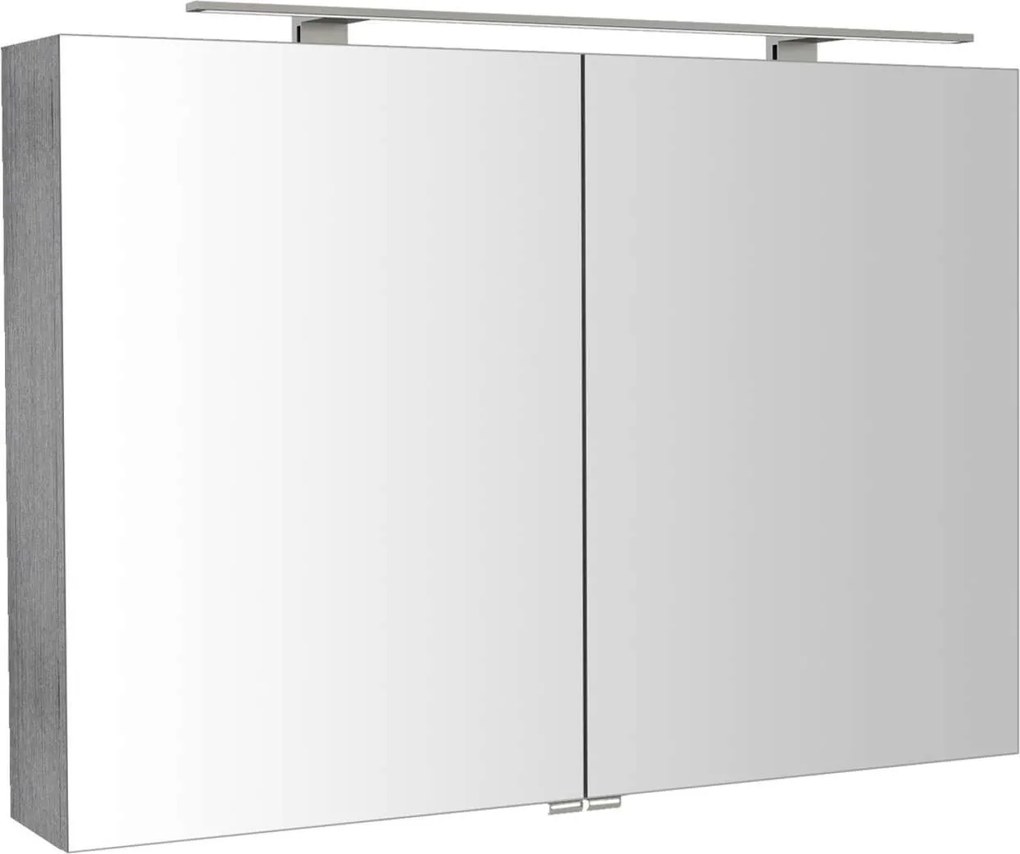 Sapho Riwa - Zrcadlová skříňka s LED osvětlením 101x70x17 cm, dub stříbrný RIW100-0011