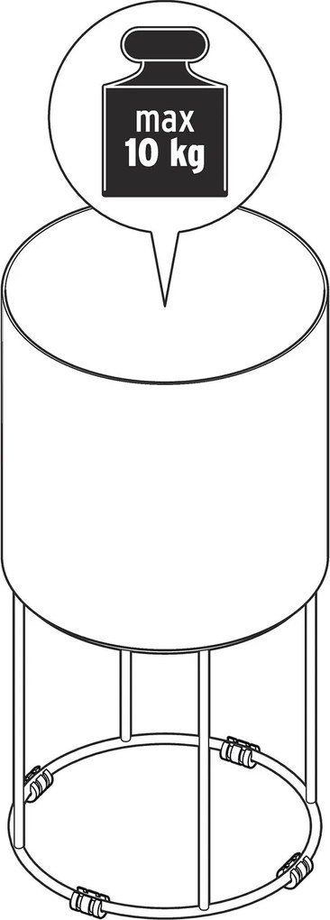 Tchibo - Kulatý květináč - barva: béžová
