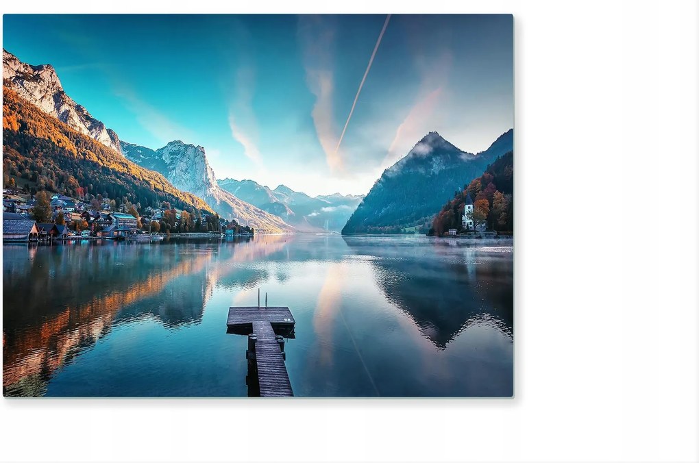 sklo do kamen 70x52 hory jezero