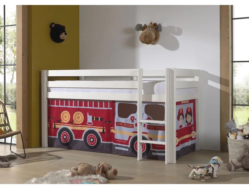 Dětský závěs k posteli 4 ks 195x75 cm Fire Truck – Vipack