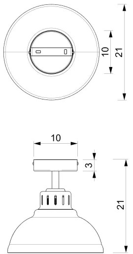 Přisazený lustr SVEN 1xE27/15W/230V bílá