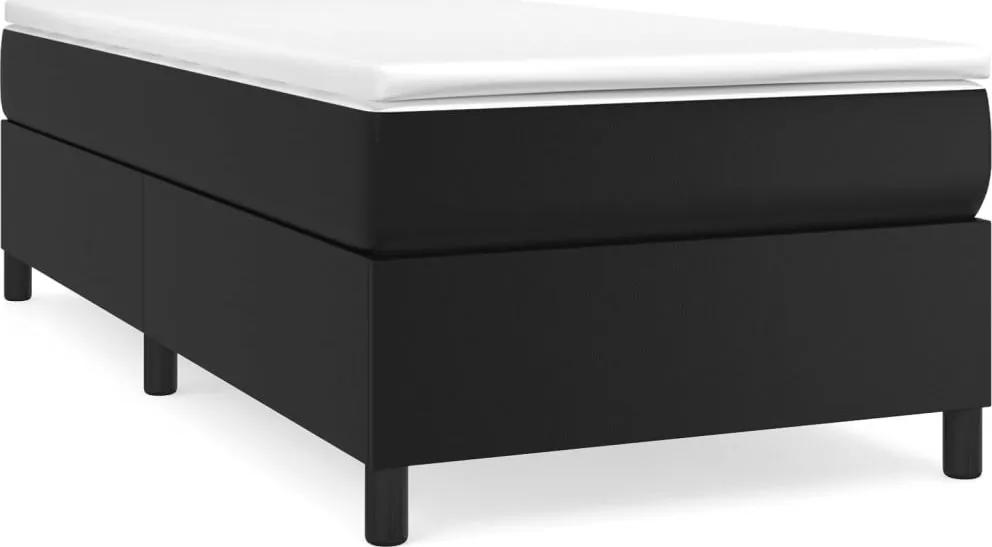 vidaXL Box spring postel s matrací 100x200 cm umělá kůže [3144595] Barva: Šedá