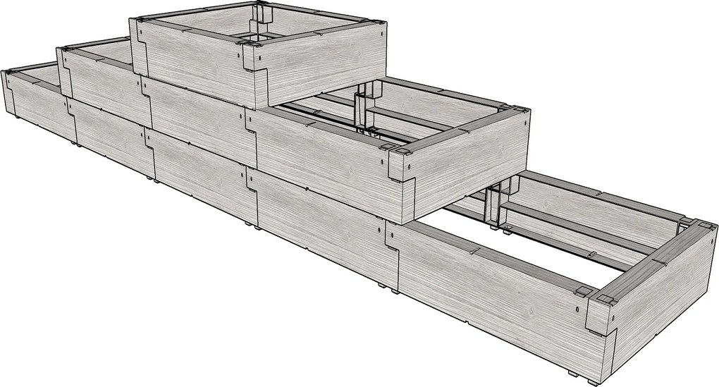 LANIT PLAST, s.r.o. vyvýšený záhon JUWEL TIMBER ERGOLINE StepOne (20479) LG3130