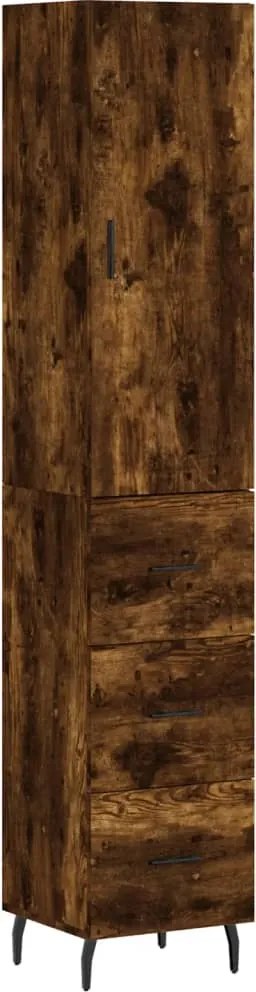 Skříň highboard kouřový dub 34,5 x 34 x 180 cm kompozitní dřevo 3198870