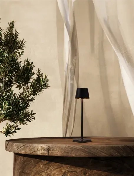 Venkovní stolní lampa Deck černá