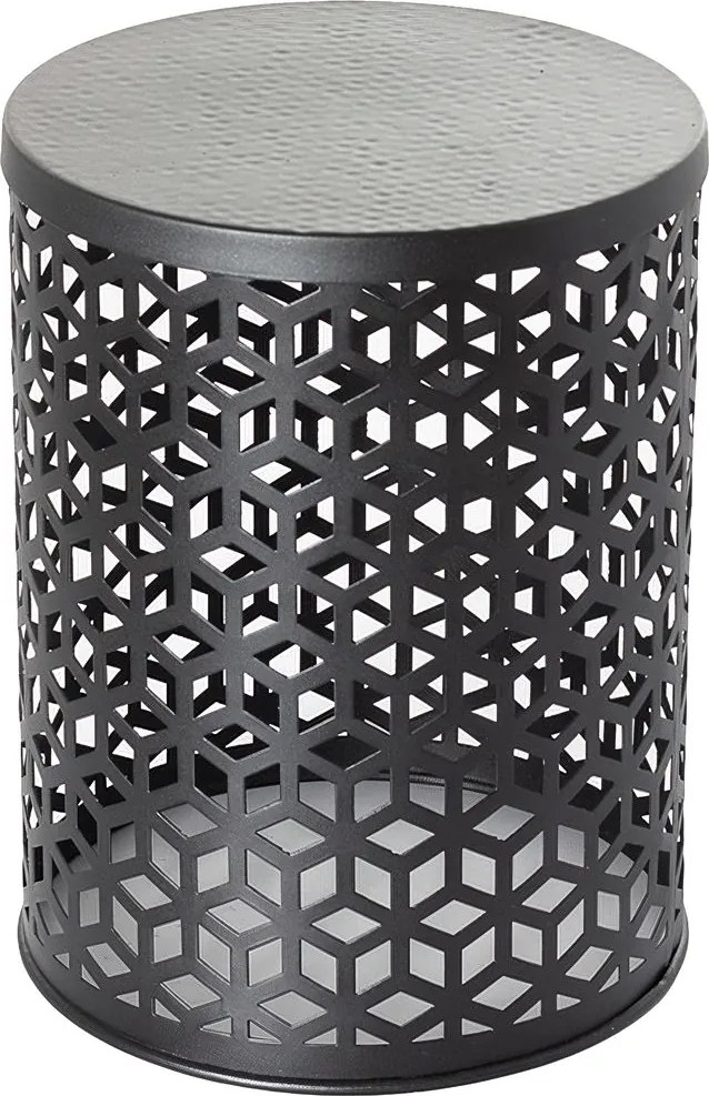 Odkládací stolek Fabia výška 46cm silver