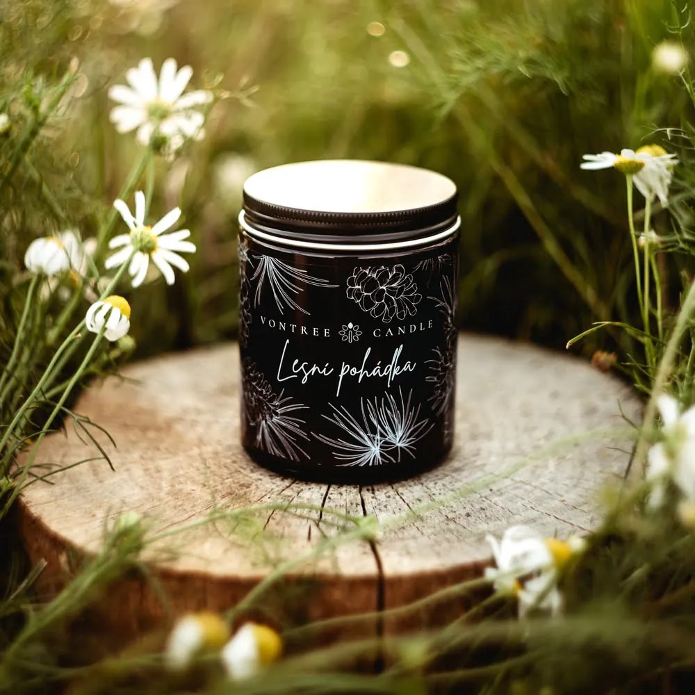 Přírodní sójová svíčka VONTREE CANDLE | Vůně lesa | 180 ml