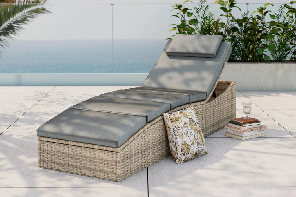 XXXLutz ZAHRADNÍ LEHÁTKO kov, plast, textil Ambia Garden - Online Only zahradní nábytek - 002014027702