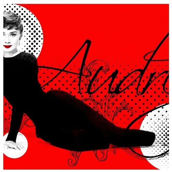Obraz - Audrey Hepburn (50x50 cm), 40 dalších rozměrů
