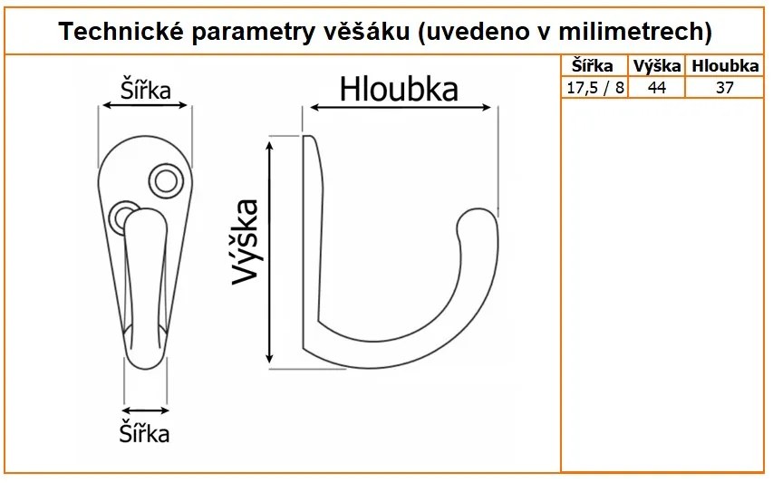 In-Design Nábytkový věšák Gala nikl satén malý