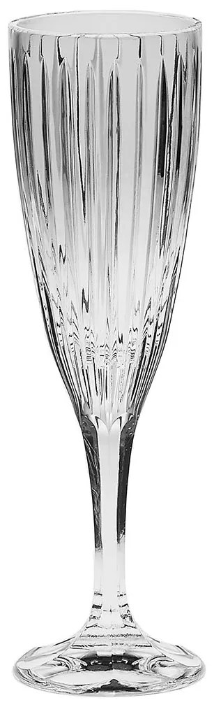 CRYSTAL BOHEMIA Sada 2 ks Křišťálová sklenice na šumivé víno Skyline 64 × 64 × 221 mm
