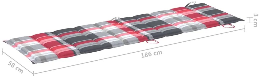 vidaXL Marketos Zahradní lehátko se stolkem a poduškou masivní akáciové dřevo