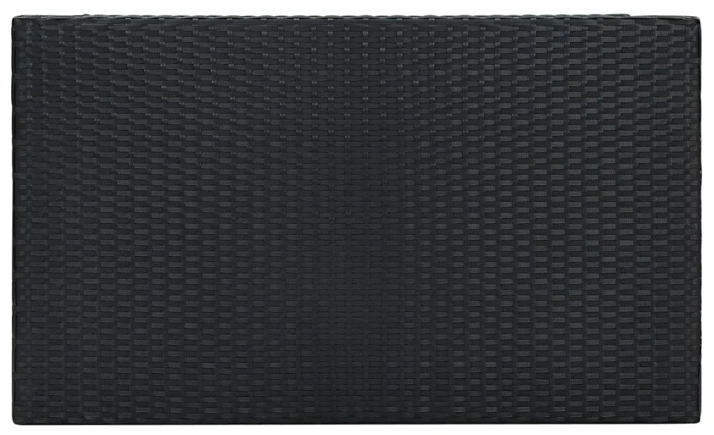 Zahradní barový stůl černý 100 x 60,5 x 110,5 cm polyratan - Default Title