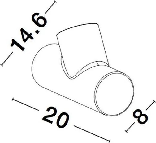 NV 9291701 Venkovní nástěnné svítidlo RAMO tmavě šedý hliník skleněný difuzor GU10 1x7W 220-240V IP65 bez žárovky - NOVA LUCE