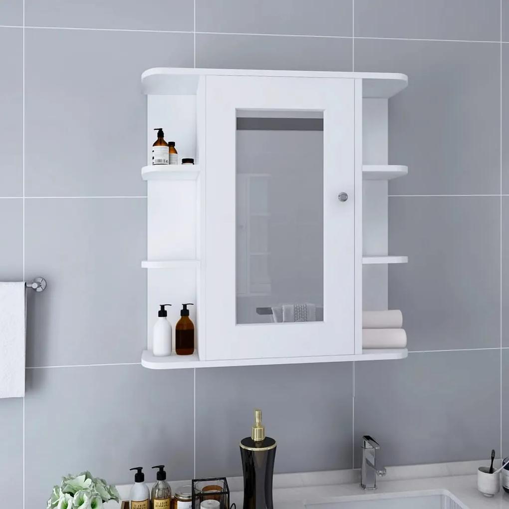 vidaXL Koupelnová zrcadlová skříňka bílá 66 x 17 x 63 cm MDF