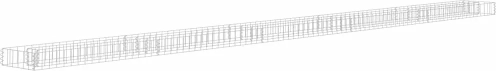 Gabionový vyvýšený záhon pozinkovaná ocel 450 x 30 x 10 cm 145644