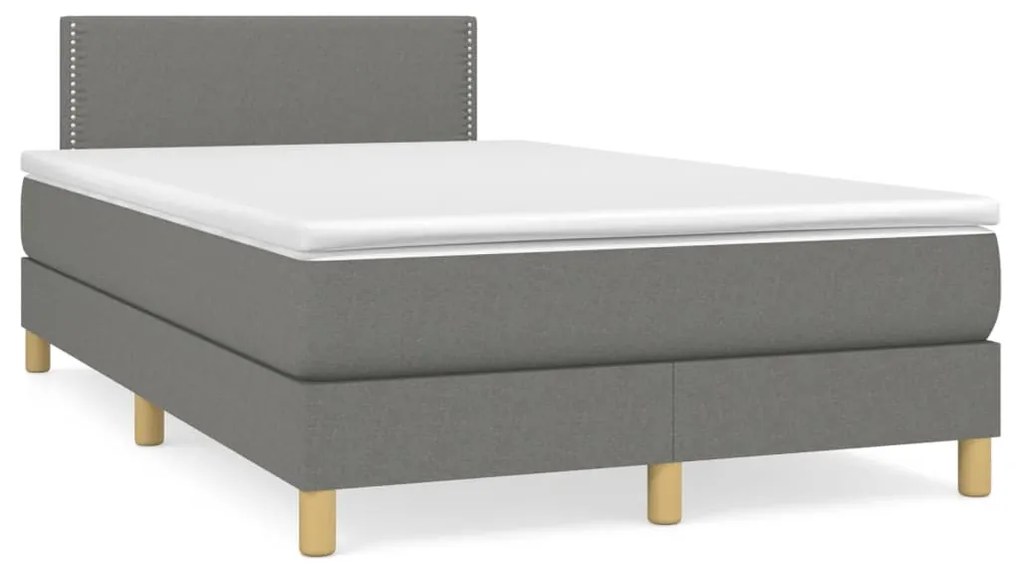 Box spring postel s matrací tmavě šedá 120x190 cm textil 3269766